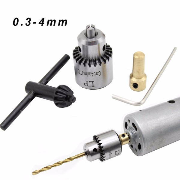 4pcs/set Micro Motor Drill Chuck Clamping Range 0.3-4mm Taper Mounted ...