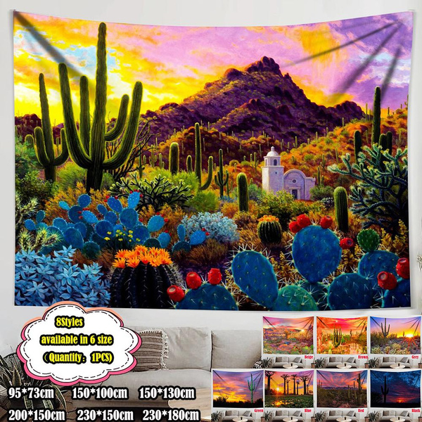 Mountain Tapestry Desert Cactus Tapestry Sunset Cloud Tapestry Ecstasy ...