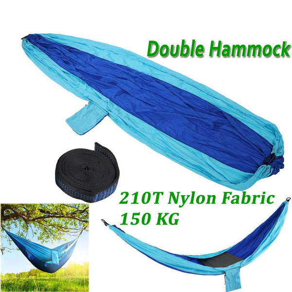 Camping Double Hammock Hunting Outdoor Garden Hanging Swing Yard Chair ...