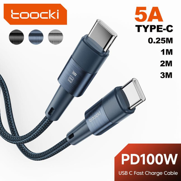 Toocki 100W High Power Type C to Type C Data Cable PD Fast Charging ...