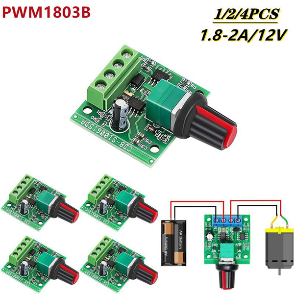 1/2/4/6Pcs PWM 1803BK Mini DC 2A 1.8v 3v 5v 6v 7.2v 12v Low Voltage DC ...
