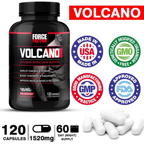 Force Facto Volcano Pre Workout Nitric Oxide Booster Supplement for Men ...