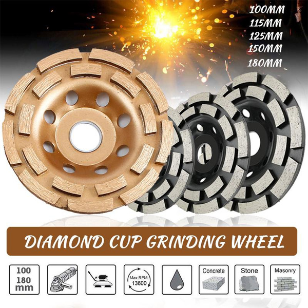 100/115/125/150/180mm Double Row Diamond Grinding Disc Grinding Wheel ...
