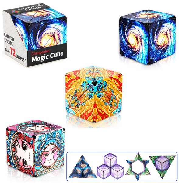 Creative 3D Magnetic Cube Variety Changeable Magnetic Magic Cube ...