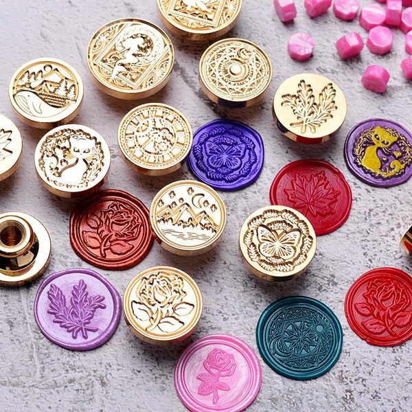 1 Stamp Head No Handle Stamp Wax Stamp Retro Butterfly Wax Stamp, Retro ...