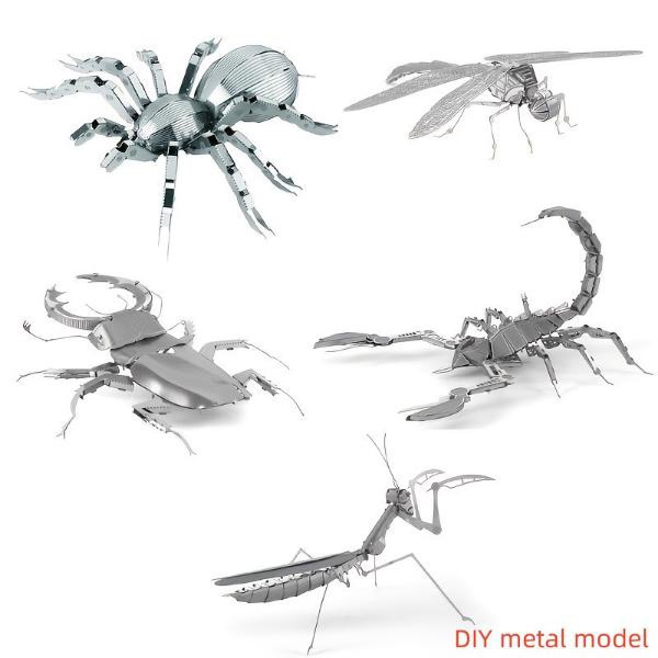 3D Metal Assembly Model DIY Three-dimensional Jigsaw Insect Dragonfly ...