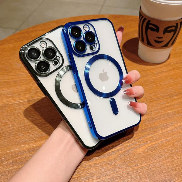 Luxury Plating Clear Magnetic for Magsafe Wireless Charge Case for ...