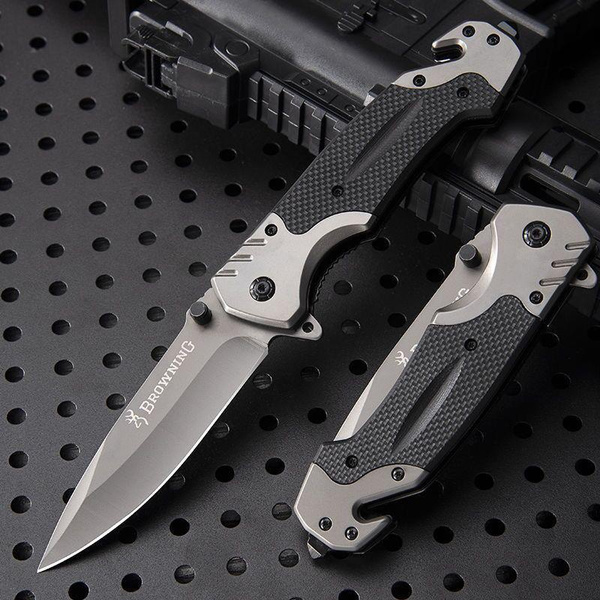 Browning Tactical Folding Pocket Knife Outdoor Camping Tool Self ...