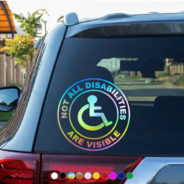 Not All Disabilities Are Visible Reflective JDM Stickers Safety Alert ...