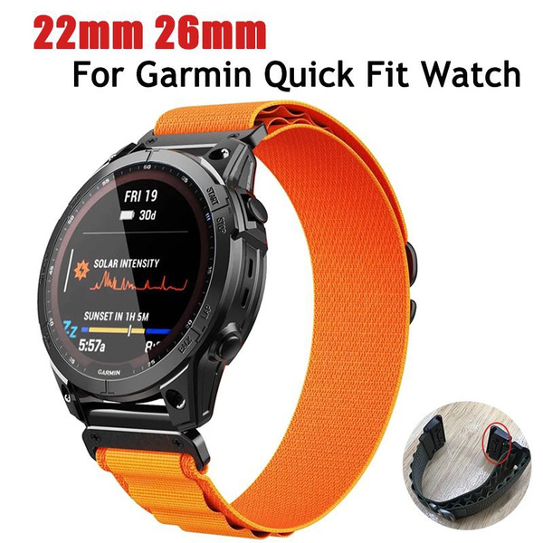 22mm 26mm Nylon Alpine Loop Quick Fit Watch Strap For Garmin Tactix 7 ...