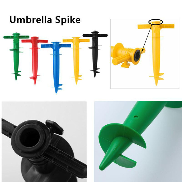 Plastic Adjustable Beach Umbrella Anchor Sand Auger Stand Universal ...