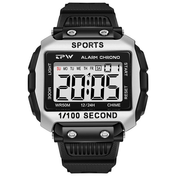 Super Easy To Read Scratch Proof Case Water Resistant Digital Watch for ...