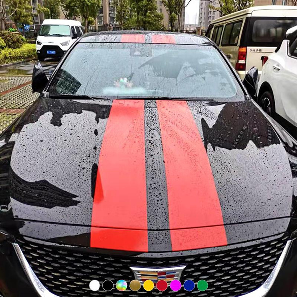 6PCS Reflective Car Stickers Vinyl Dual Rally Parallel Line Car ...