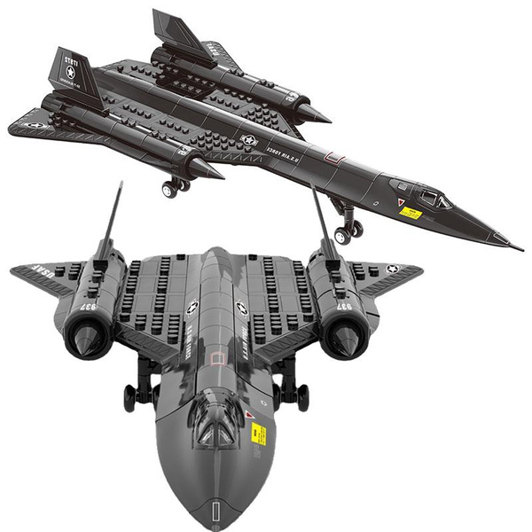 SR-71 Blackbird Reconnaissance Aircraft Building Blocks Military Army ...