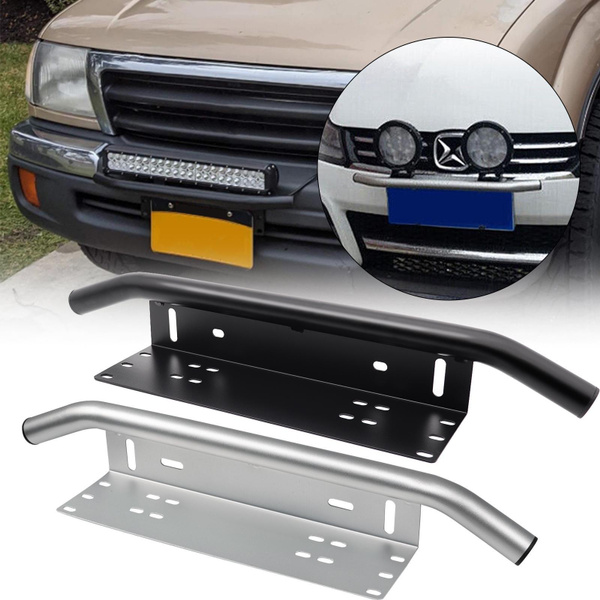23'' Bull Bar Universal Front Bumper License Number Plate Mount Bracket ...