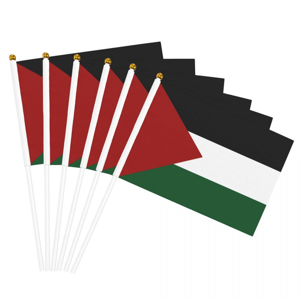 6 Pack/10 Pack Small Palestine Flags on Stick Mini Palestine Flag Hand ...