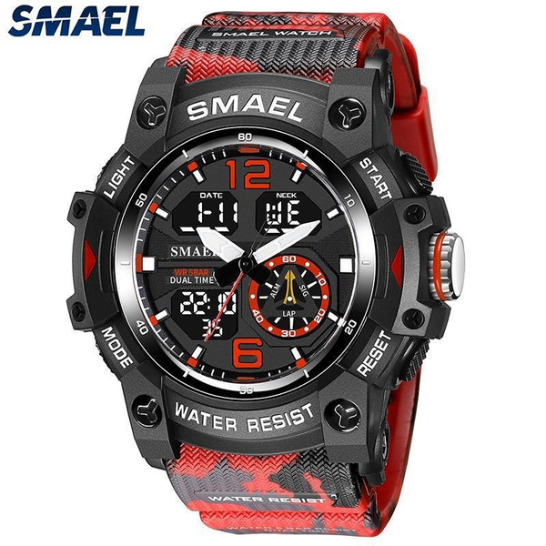 6 Colors of New Fashion SMAEL Brand Camouflage 8007 Mens Digital Watch, Outdoor Sport Quartz ...