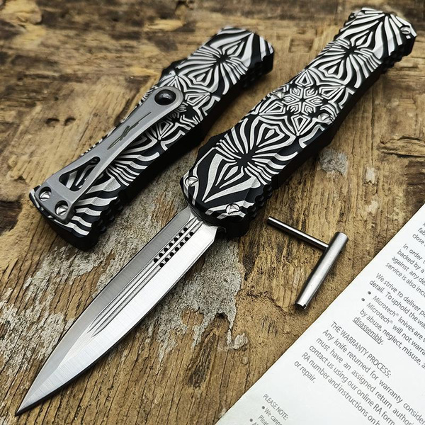 NEW Hera OTF Automatic Knife Black Aviation Aluminum OTF Knives Double ...