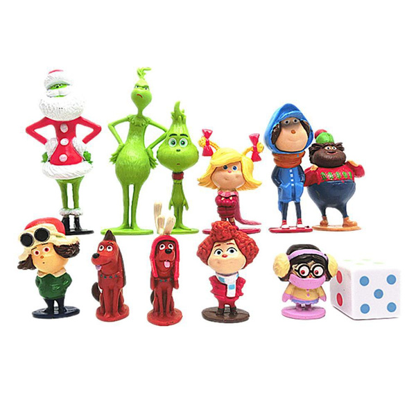 12 PCS How the Grinch Stole Action Figure Doll Gift Kids Toy Cake ...