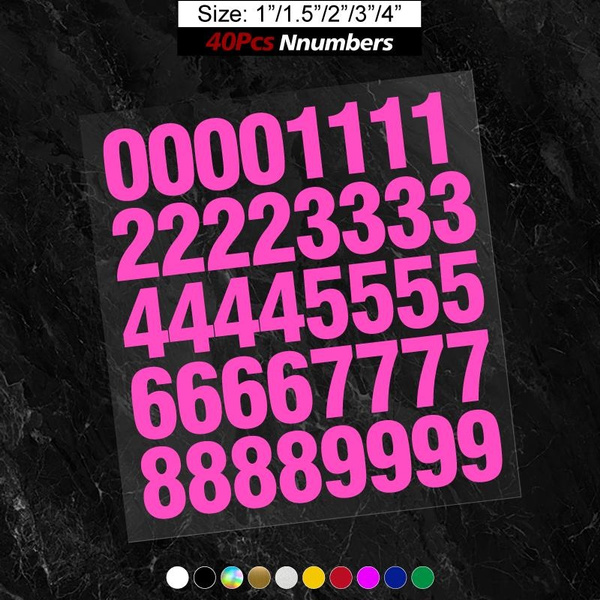 1PC Size 1", 1.5",2“, 3", 4" DIY Self Adhesive Vinyl Decal Numbers ...