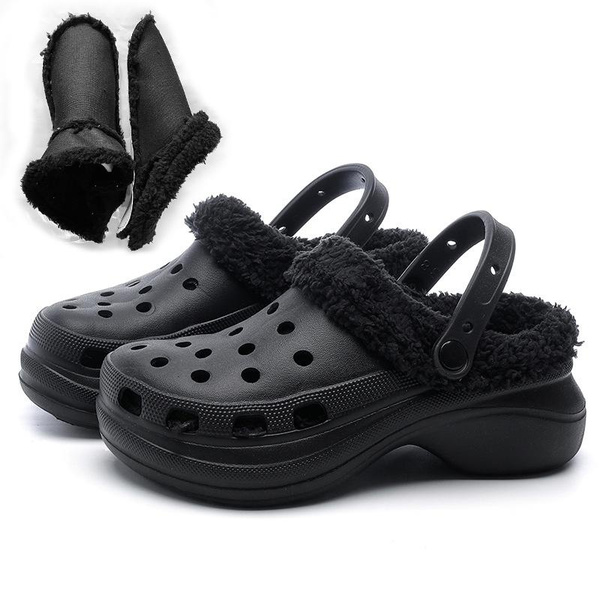 Fur Insoles for Crocs Winter Women Clogs Slippers Liner Detachable ...