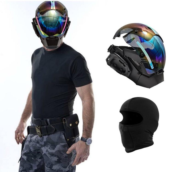 Robot Mask Punk Samurai Mask Futuristic Sci-Fi Cosplay Costumes Mask ...