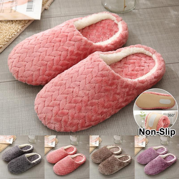 Women Indoor Slippers Warm Plush Home Female Slipper Autumn Winter ...