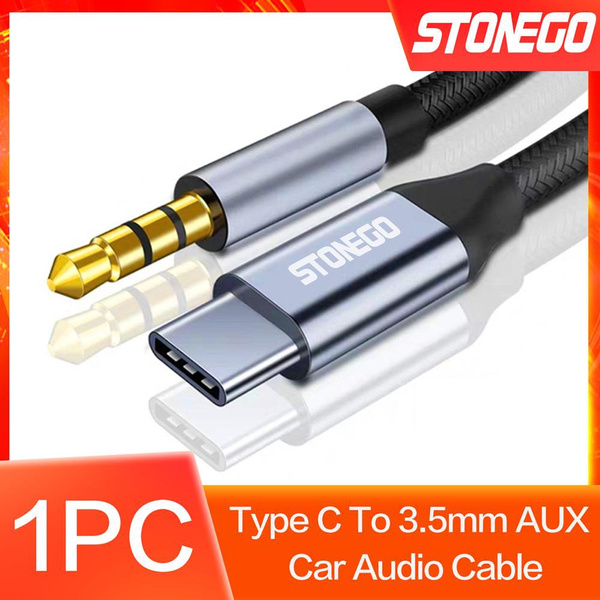 STONEGO 1PC Type C to 3.5mm AUX Headphones Audio Cable Car Jack Adapter ...
