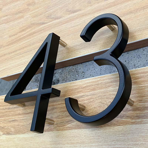 5 Inches Black House Numbers Letters Outdoor Address Sign Plates For ...