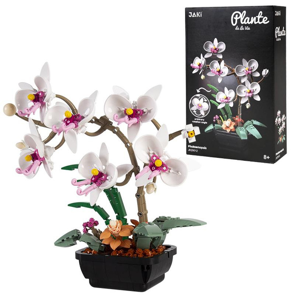 MOC Flower Bouquet Orchid Potted Building Blocks Romantic Kit Assembly ...