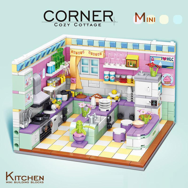 Girls House Toy Building Kits Blocks Princess Bedroom Kitchen Model ...