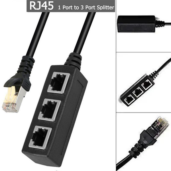 RJ45 Ethernet Splitter Cable 1 Male To 3 Female LAN Ethernet Splitter ...