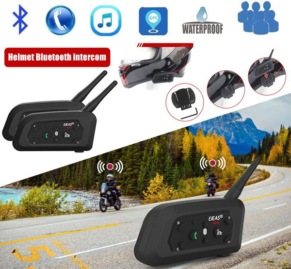 EJEAS V6 Pro BT Intercom Bluetooth Upgrade To 850mAh 1200M Range 6 ...