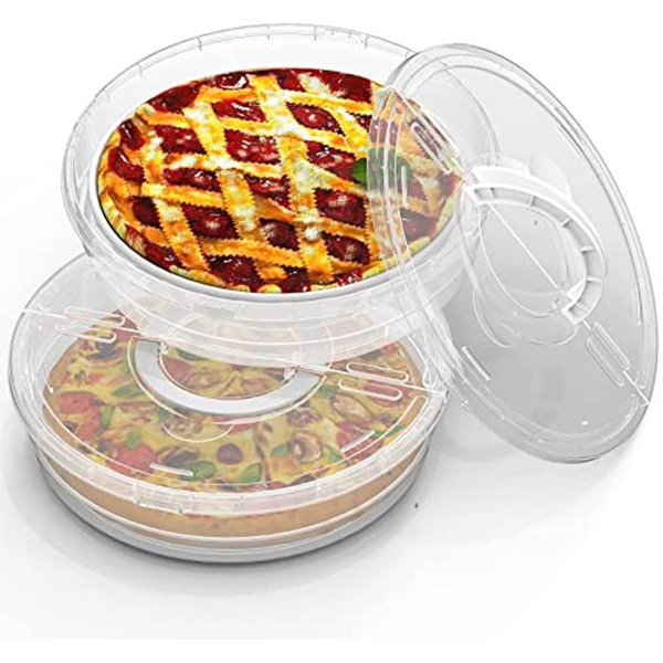 12inch 2 Pack Food Storage Container with Lid and Handle, Reusable 2 ...