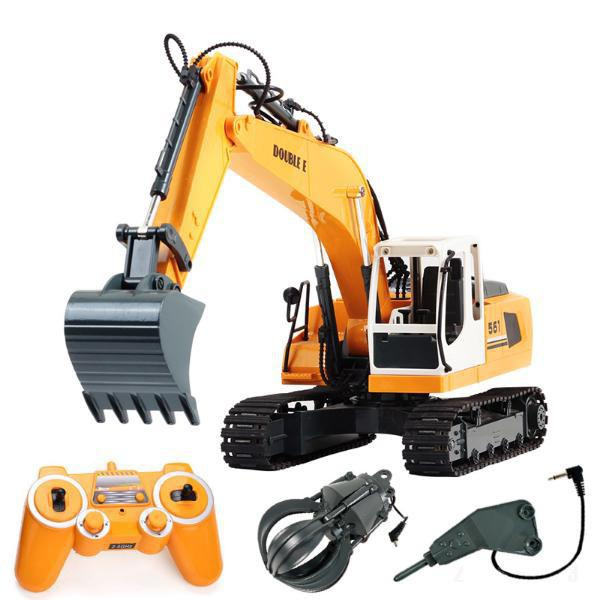 DOUBLE E Remote Control Truck RC Excavator Toy 17 Channel 3 in 1 Claw ...