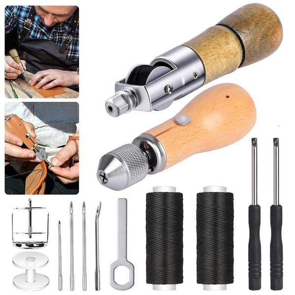 Speedy Repair Tool Stitcher DIY Tool Kit Sewing Awl for Leather Sail ...