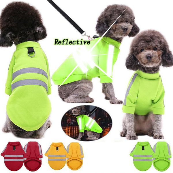Pet Dog Clothes Cute Warm Coats Dog Reflective Sweater Guard Back ...