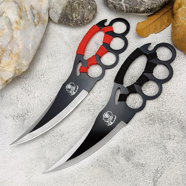 10 inch Boxing Knife Knuckle Tactical Fixed Blade Knife Karambit Knife ...