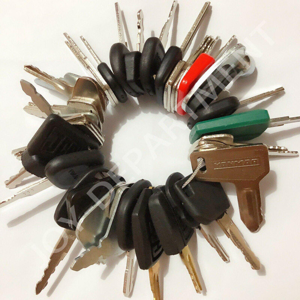 46 keys Construction Ignition / Heavy Equipment Key Set for CAT JCB ...