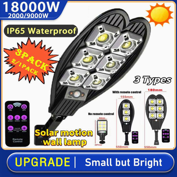 3/2/1 Pcs COB LED Solar Power Street Wall Lights Outdoor Wall Light ...