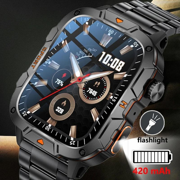 2024 Military Smart Watch for Men Outdoor Tactical Sports Smartwatch ...