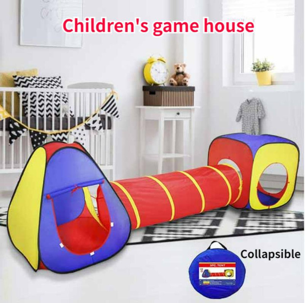 USA (Overseas Warehouse)3 In 1 Indoor/Outdoor Games Tent Children's ...