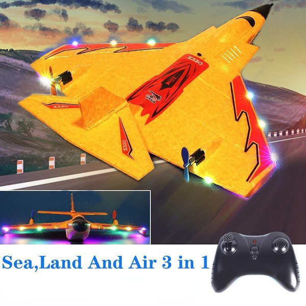 RC Plane 2.4G Electric Fixed Wing Airplane Sea Land And Air 3 in 1 ...