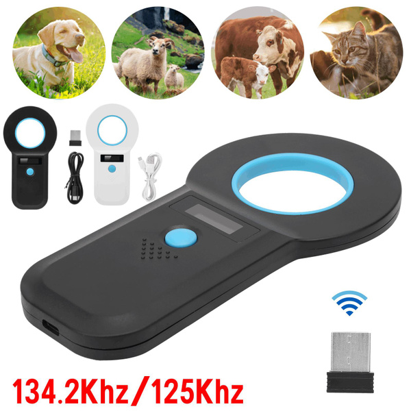 Pet Microchip Scanner, 134.2Khz / 125Khz Animal Chip Reader Portable ...