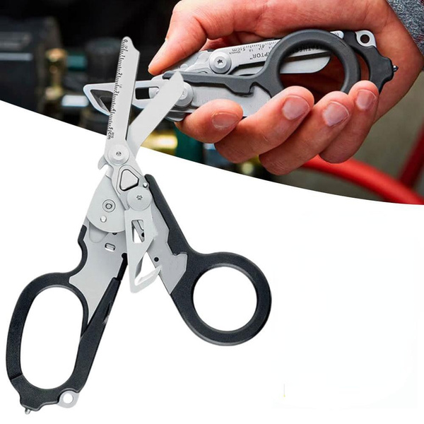 Multifunction First Aid Tactical Folding Scissors Outdoor Survival Tool ...