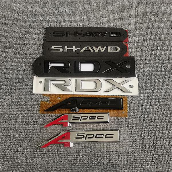 1Pcs For Acura mdx RDX rear standard aspec hybrid logo Aspec sh-awd 4WD ...