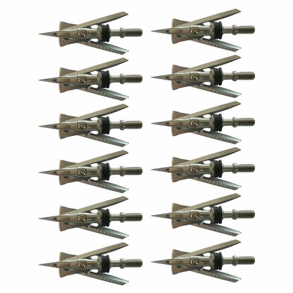 12Pcs Rage Hypodermic Trypan 2 Blade 100 Grain 2" Cut Dia Expandable ...