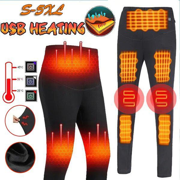S~5XL USB Electric Heating Pants and Socks Ultra-thin Cold Technology ...