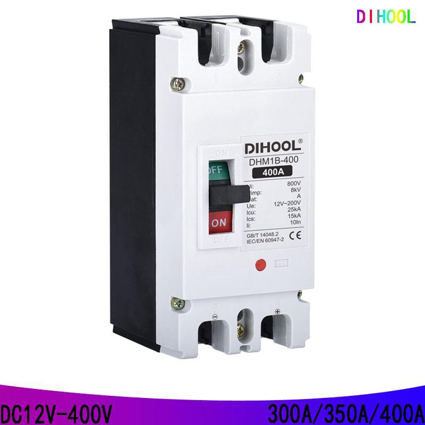 Dihool 2pole Dc12v 400v 300a 350a 400a Moulded Case Circuit Breaker Battery Car Charging Pile