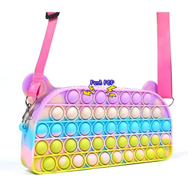 Pop Purse Fidget Toy For Girls, Big Fidget Purse Shoulder Bag Sensory ... Pop Purse Fidget Toy For Girls, Big Fidget Purse Shoulder Bag Sensory ...